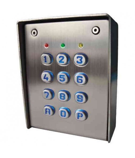 Clavier à code filaire coffre inox en saillie SU2SABTMG touches métal ...